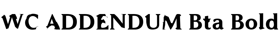 WC ADDENDUM Bta Bold - abstract fonts - download free fonts
