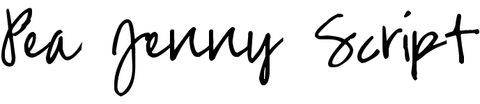 Pea Jenny Script - Abstract Fonts - Download Free Fonts