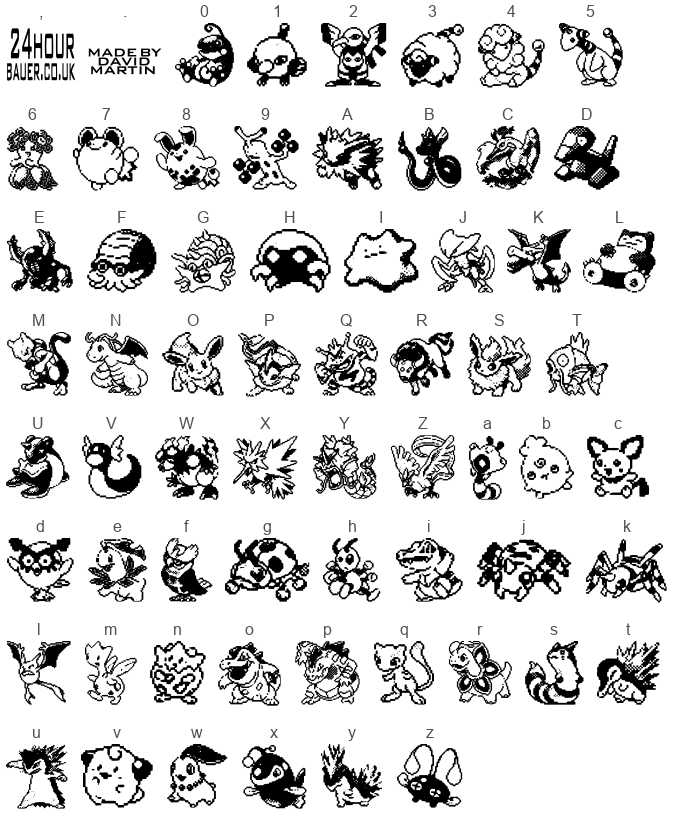Pokemon pixels 2 - Abstract Fonts - Download Free Fonts