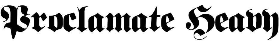 Proclamate Heavy - Abstract Fonts - Download Free Fonts