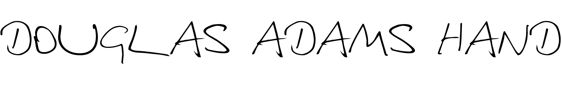 Douglas Adams Hand - Abstract Fonts - Download Free Fonts