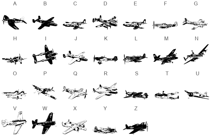 WW2 Aircraft - Abstract Fonts - Download Free Fonts