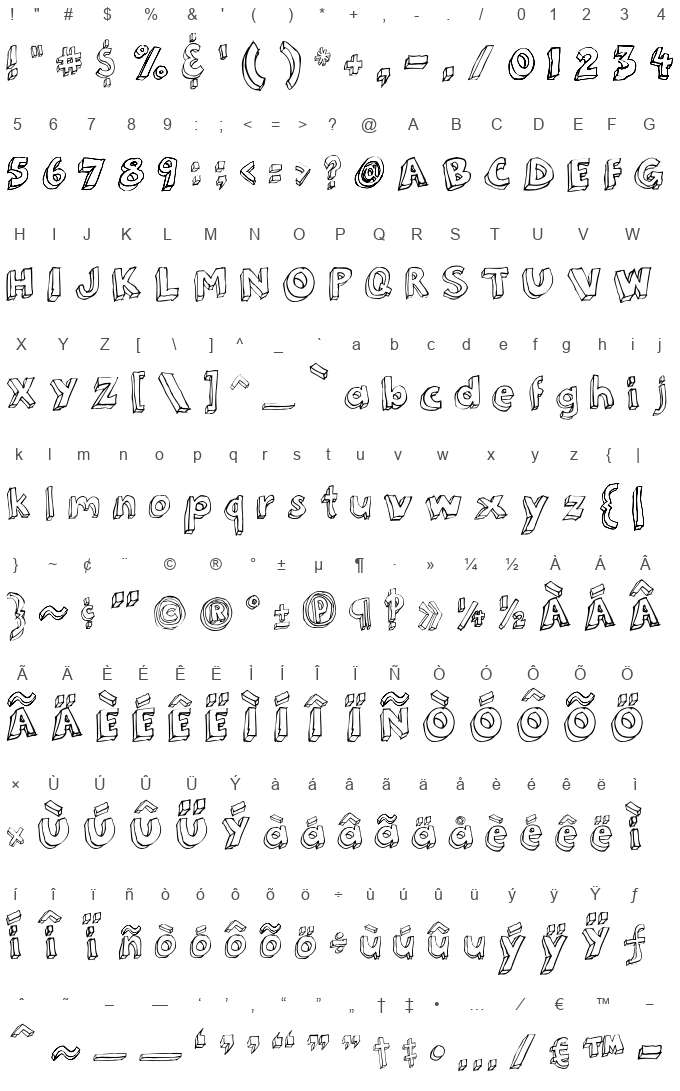 3Dumb - Abstract Fonts - Download Free Fonts