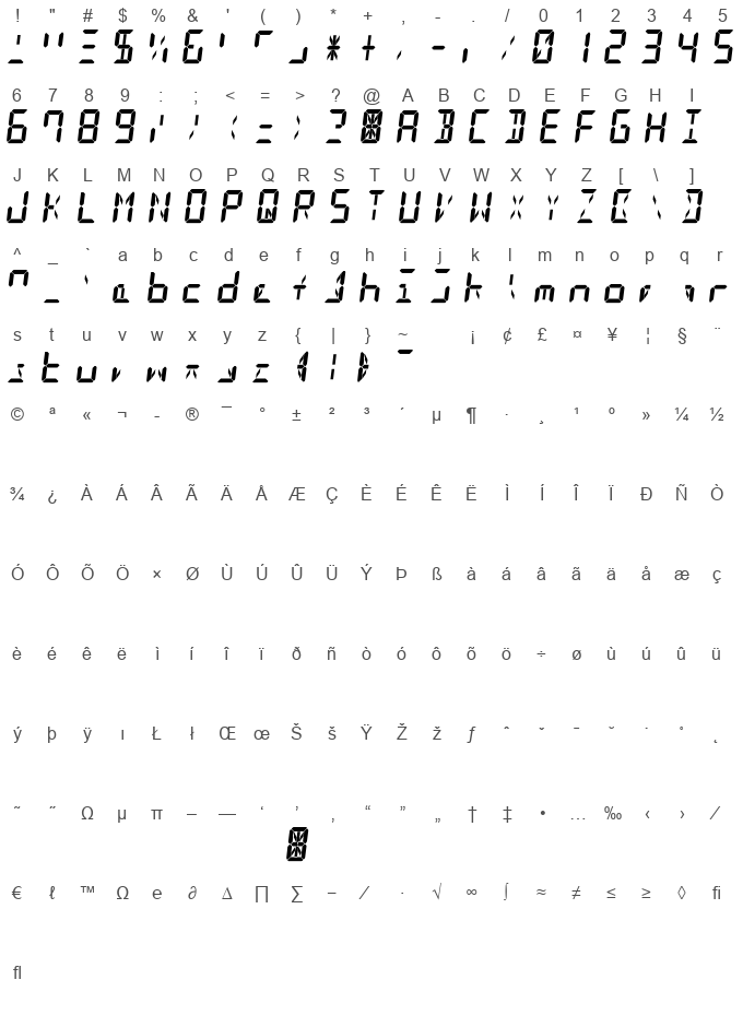 GD-Digit13LED-OTF - Abstract Fonts - Download Free Fonts