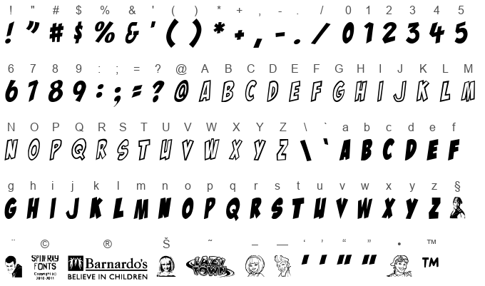 LAZYTOWN - Abstract Fonts - Download Free Fonts