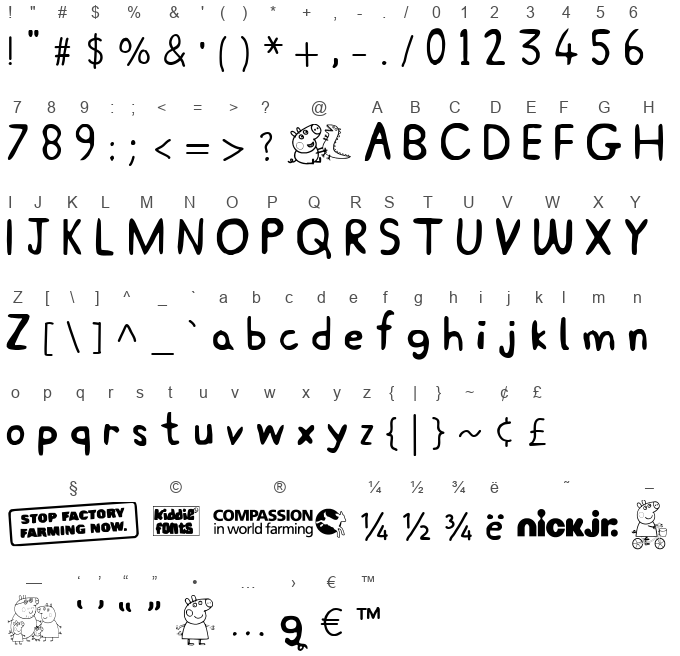 Peppa Pig - Abstract Fonts - Download Free Fonts