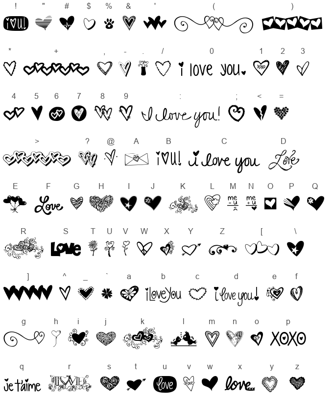 KG Heart Doodles - Abstract Fonts - Download Free Fonts