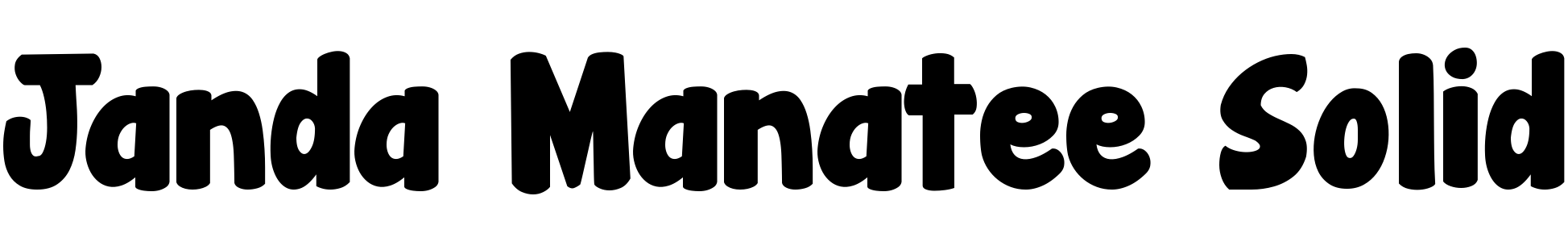 Janda Manatee Solid - Abstract Fonts - Download Free Fonts