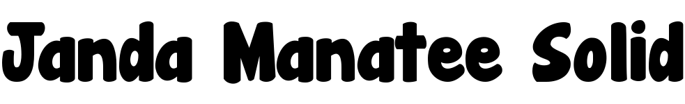 Janda Manatee Solid - Abstract Fonts - Download Free Fonts