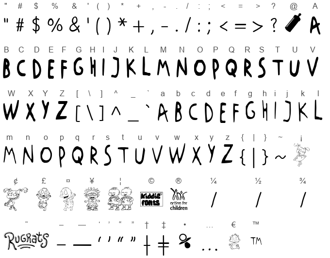 RUGRATS - Abstract Fonts - Download Free Fonts