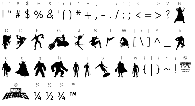MARVEL HEROES - Abstract Fonts - Download Free Fonts