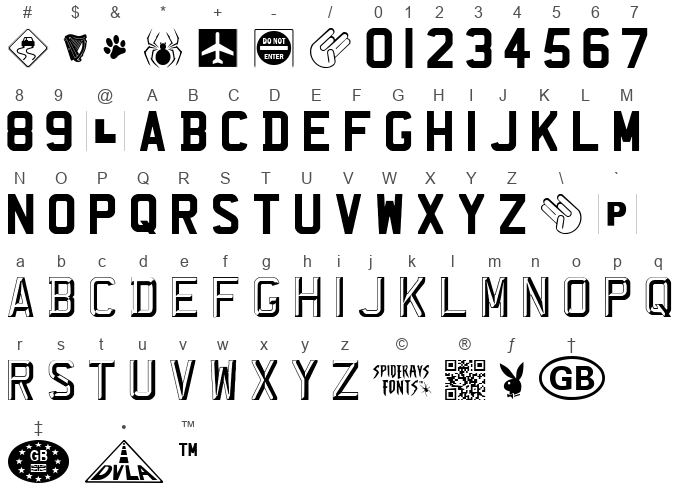 REGISTRATION PLATE UK - Abstract Fonts - Download Free Fonts
