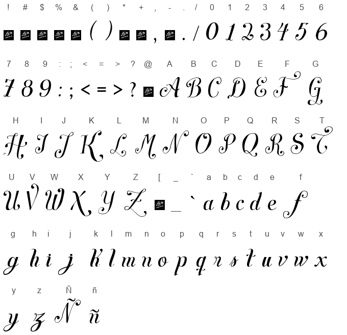 Symphony Script - personal use - Abstract Fonts - Download Free Fonts