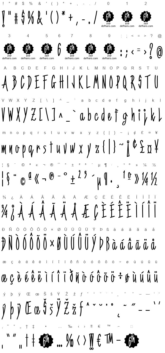 6th Aniversario - Abstract Fonts - Download Free Fonts