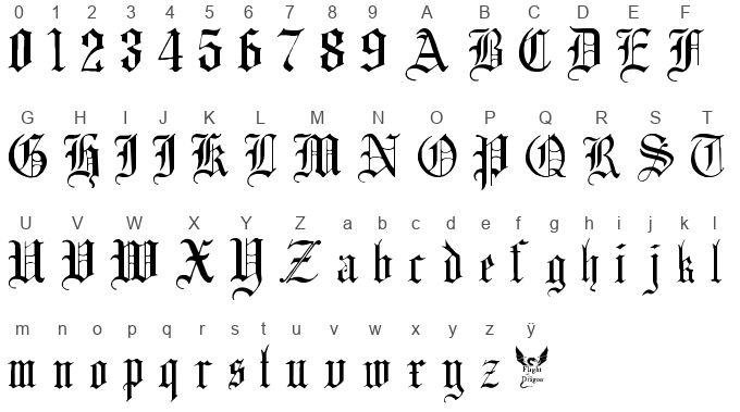 English Gothic, 17th c. - Abstract Fonts - Download Free Fonts