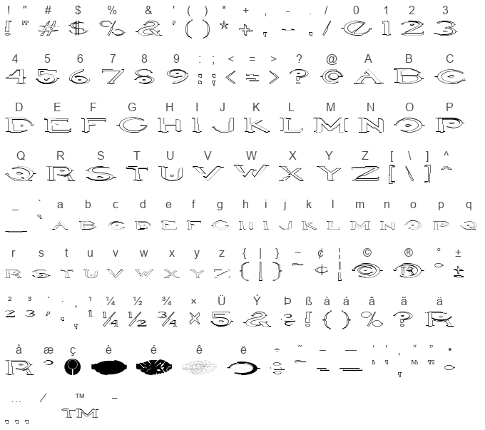 Halo Outline - Abstract Fonts - Download Free Fonts