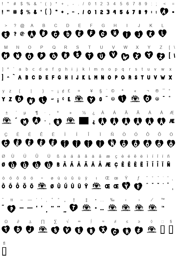 Loverboy - abstract fonts - download free fonts