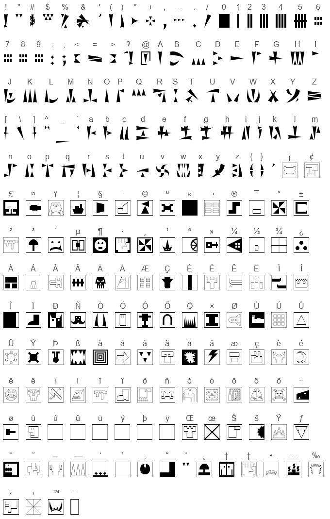 Ork Glyphs - Abstract Fonts - Download Free Fonts