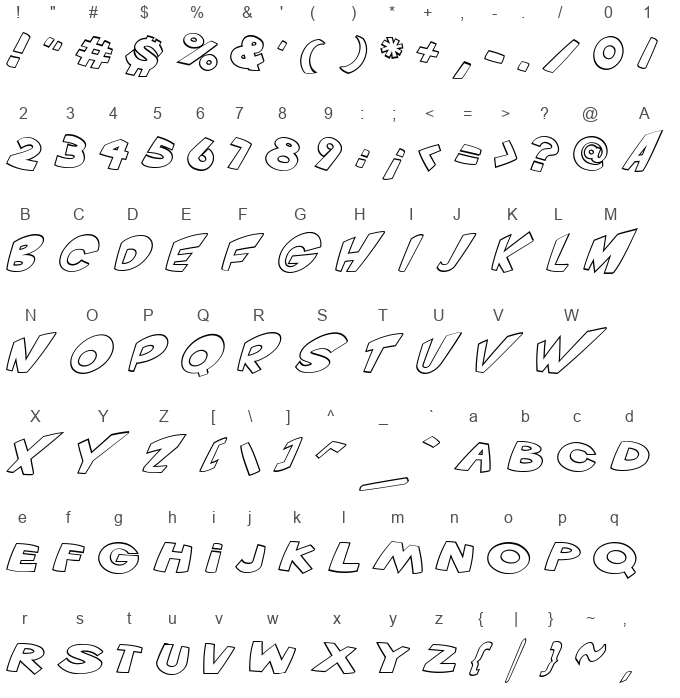 VTC ScreamItLoudOutline - Abstract Fonts - Download Free Fonts