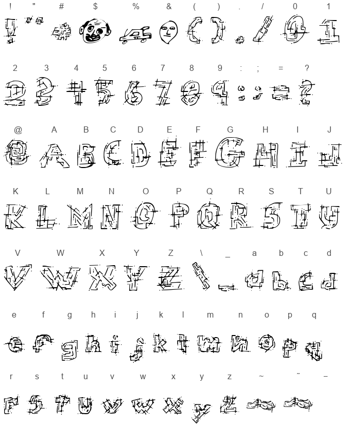 Chaotic Circuit - abstract fonts - download free fonts