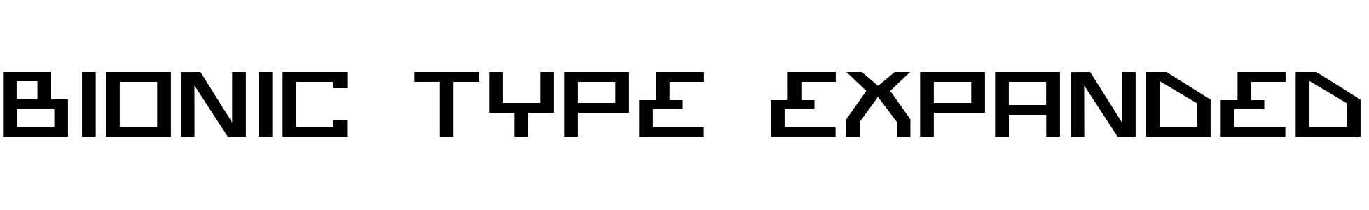Bionic Type Expanded - Abstract Fonts - Download Free Fonts
