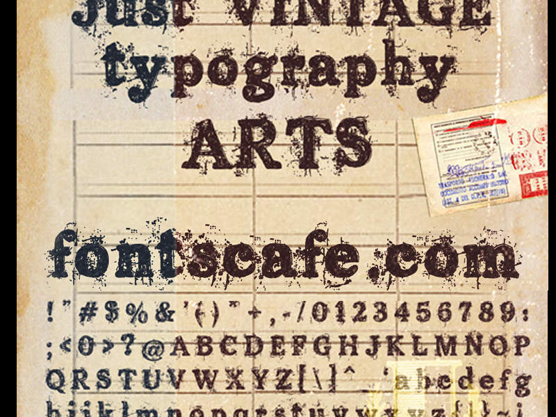Old printing press_free-version - abstract fonts - download free fonts